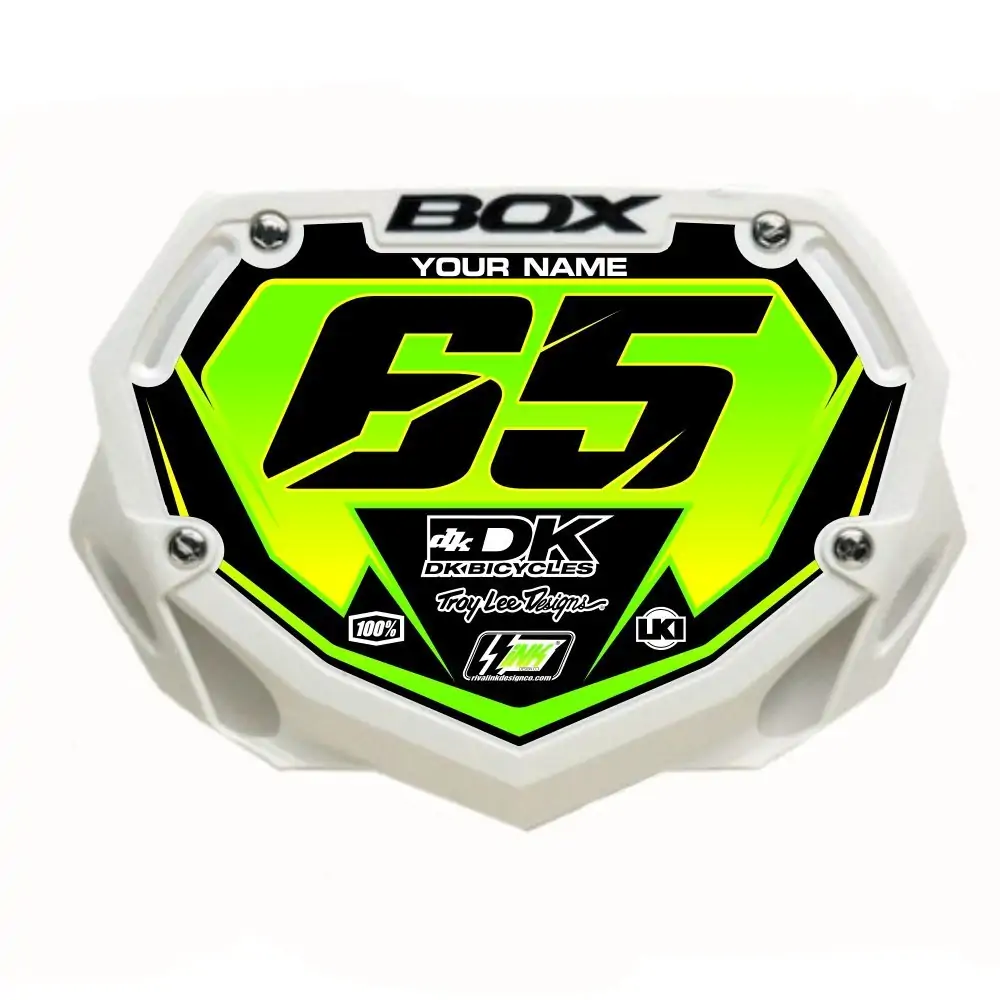 BOX CUSTOM BMX PLATE 'LIME' | Rival Ink Design Co