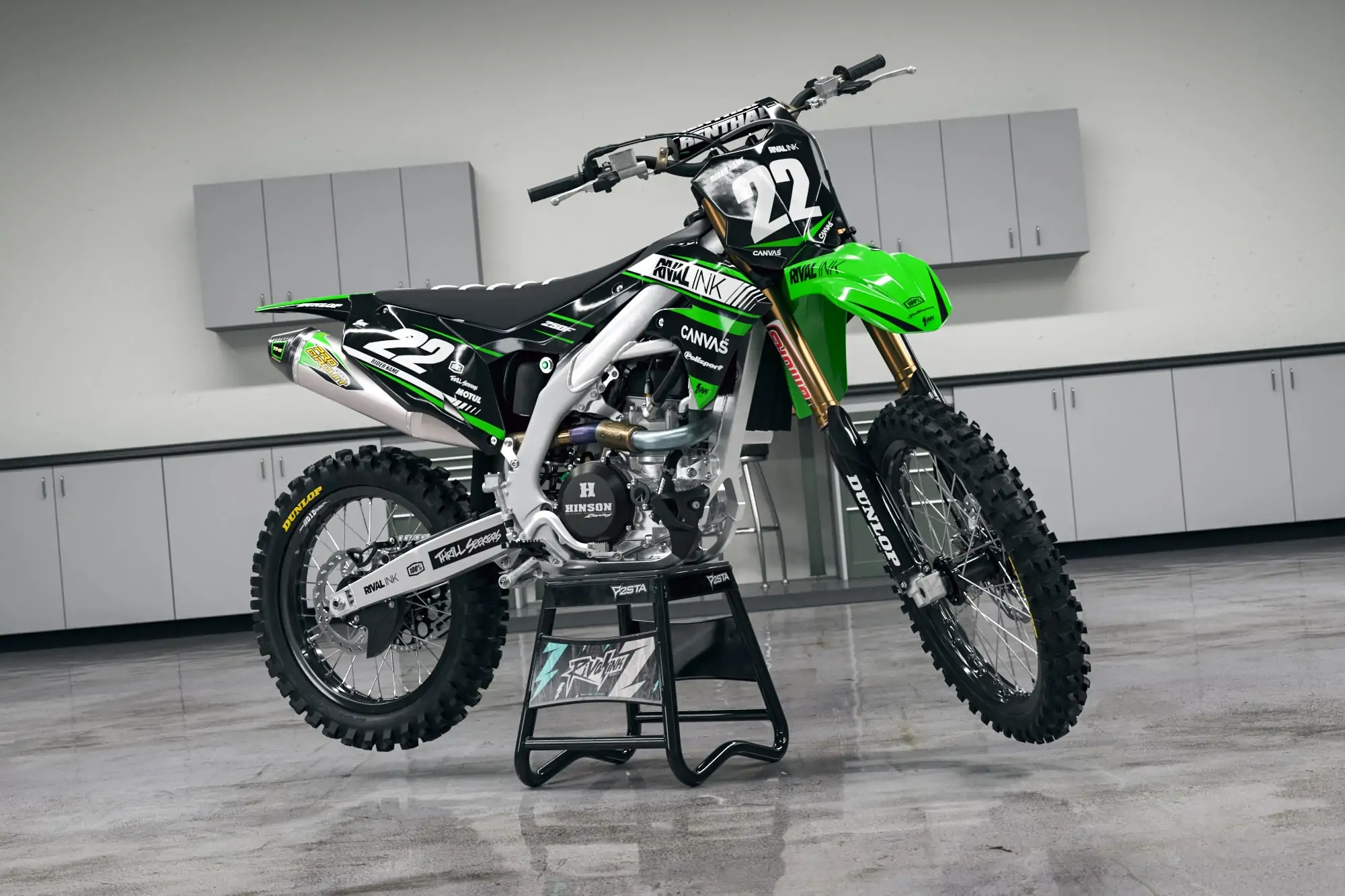 Kawasaki COMBAT Graphics Kit – Rival Ink Design Co