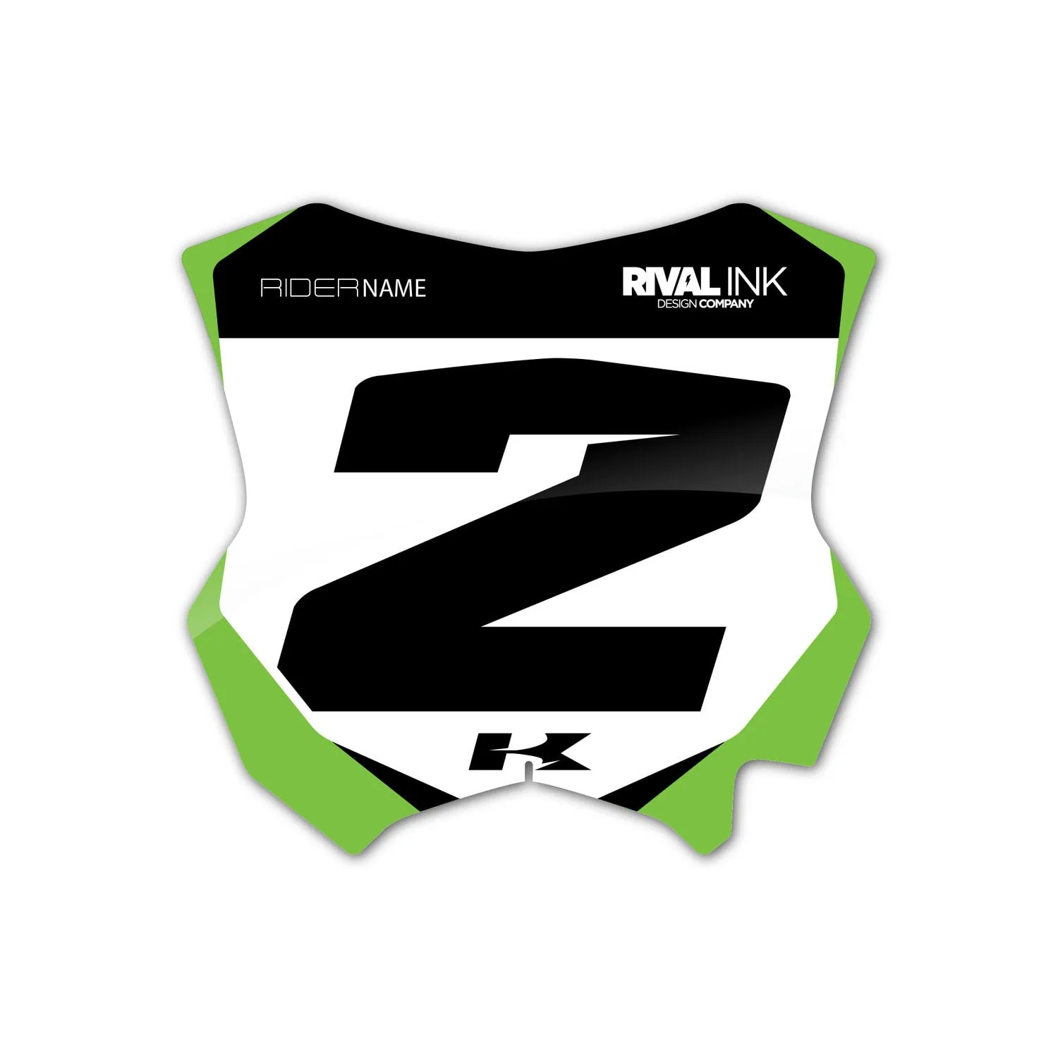 Kawasaki Front Plate Graphic | Rival Ink Design Co