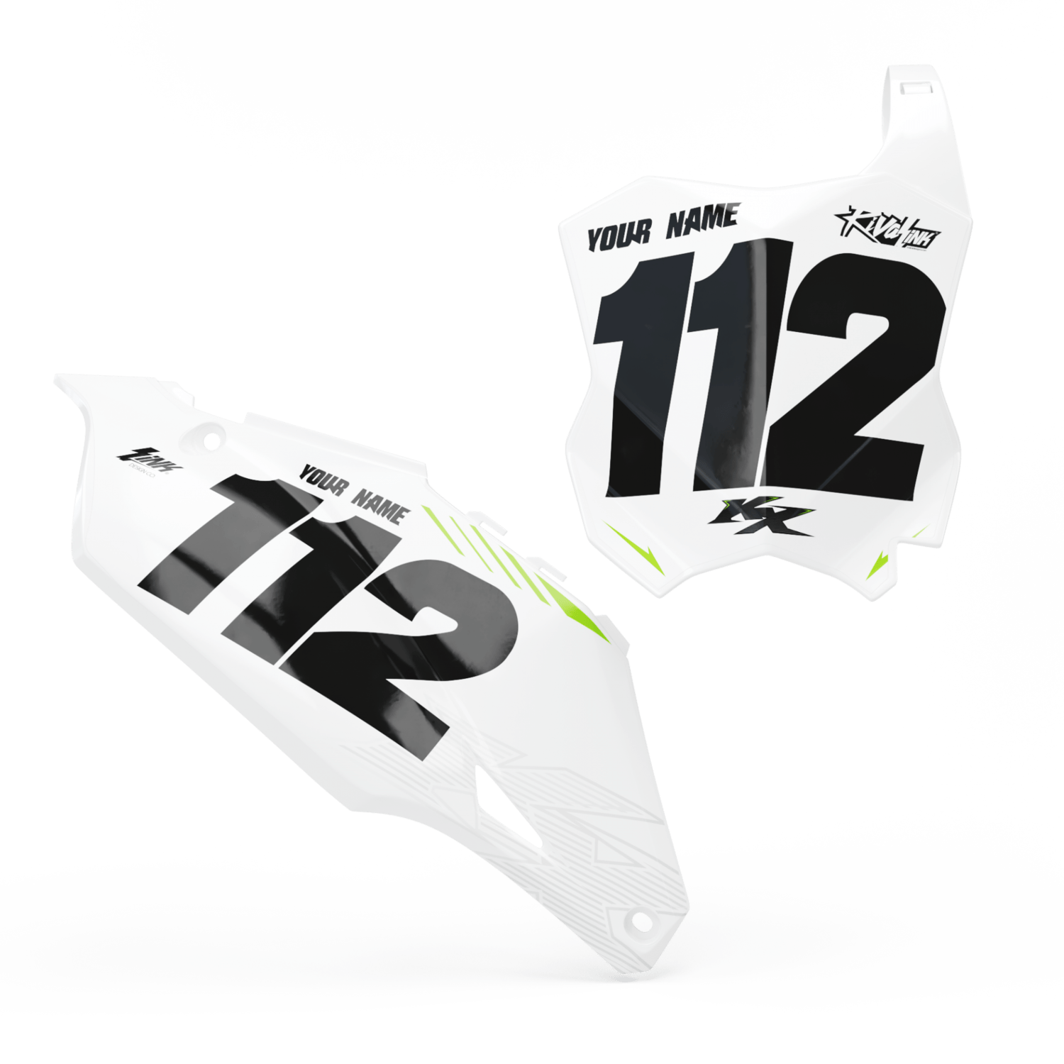 'STOCKER' NUMBER BOARD SET - KAWASAKI | Rival Ink Design Co