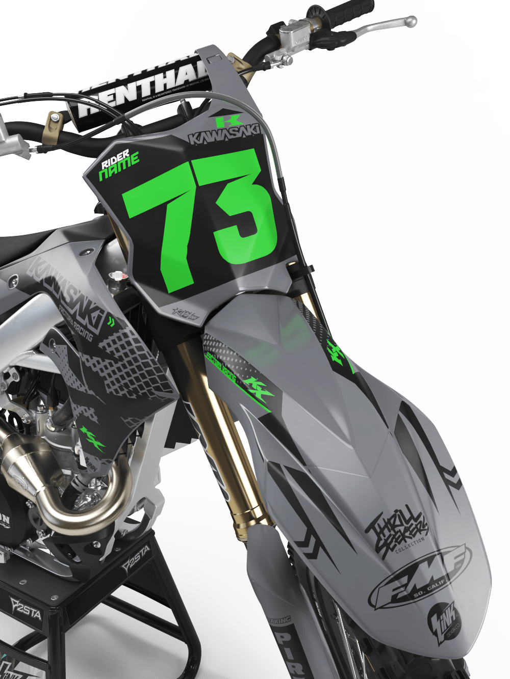 KAWASAKI ‘RACE READY GREY’ KIT – Rival Ink Design Co