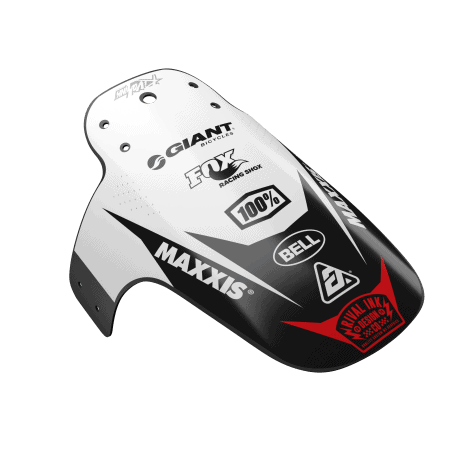 CUSTOM MTB FENDER - CYBORG RED | Rival Ink Design Co