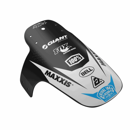 CUSTOM MTB FENDER - CYBORG BLUE | Rival Ink Design Co