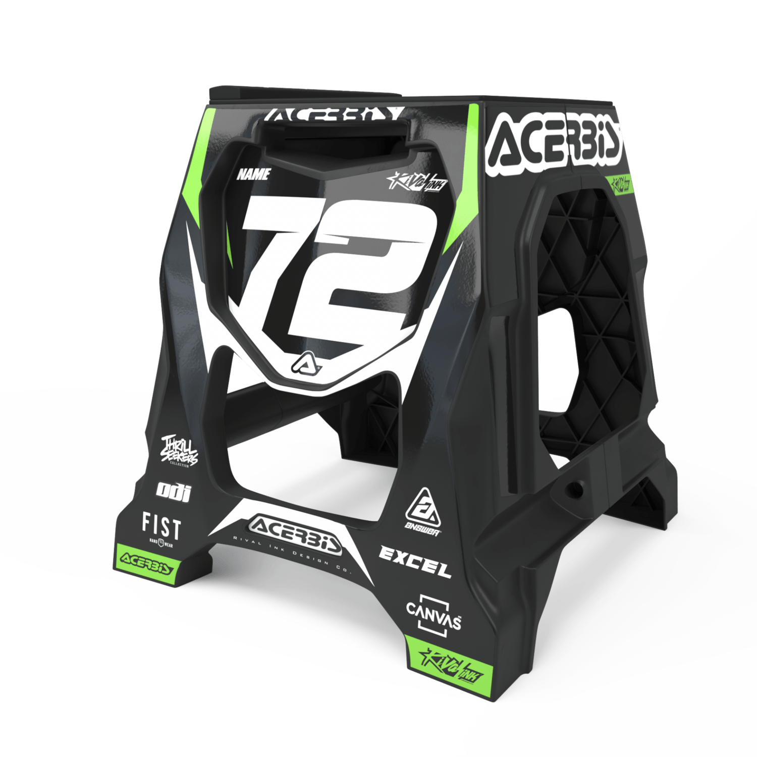 ACERBIS 711 STAND - ALPHA GREEN | Rival Ink Design Co