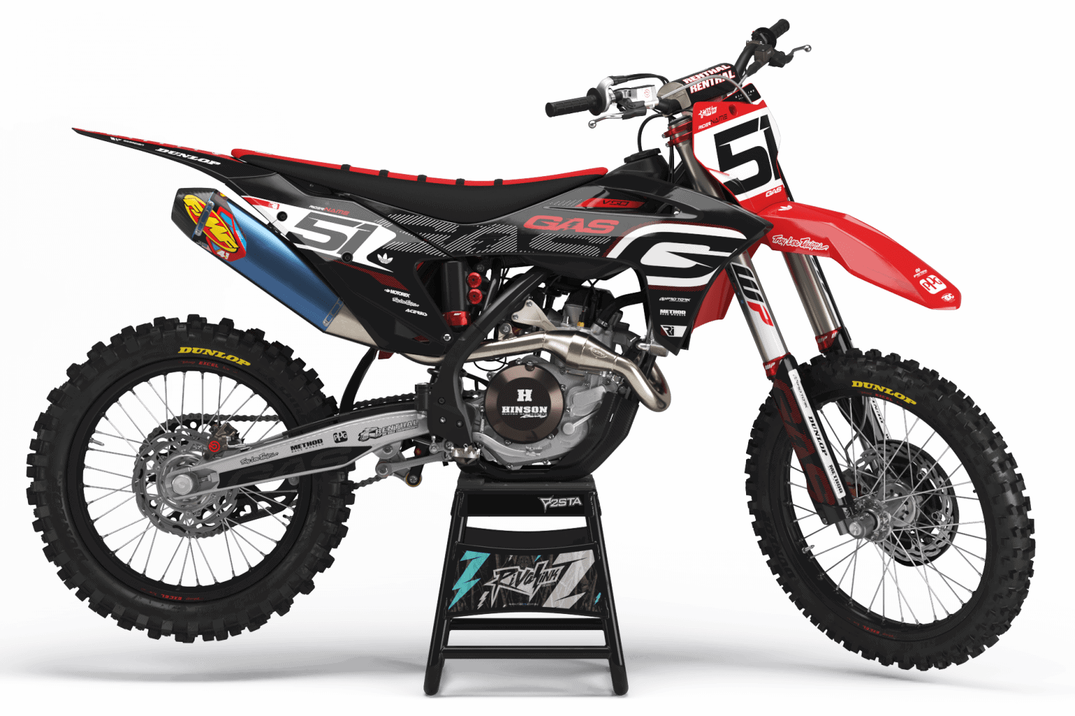 GASGAS GASSED BLACK Graphics Kit | Rival Ink Design Co