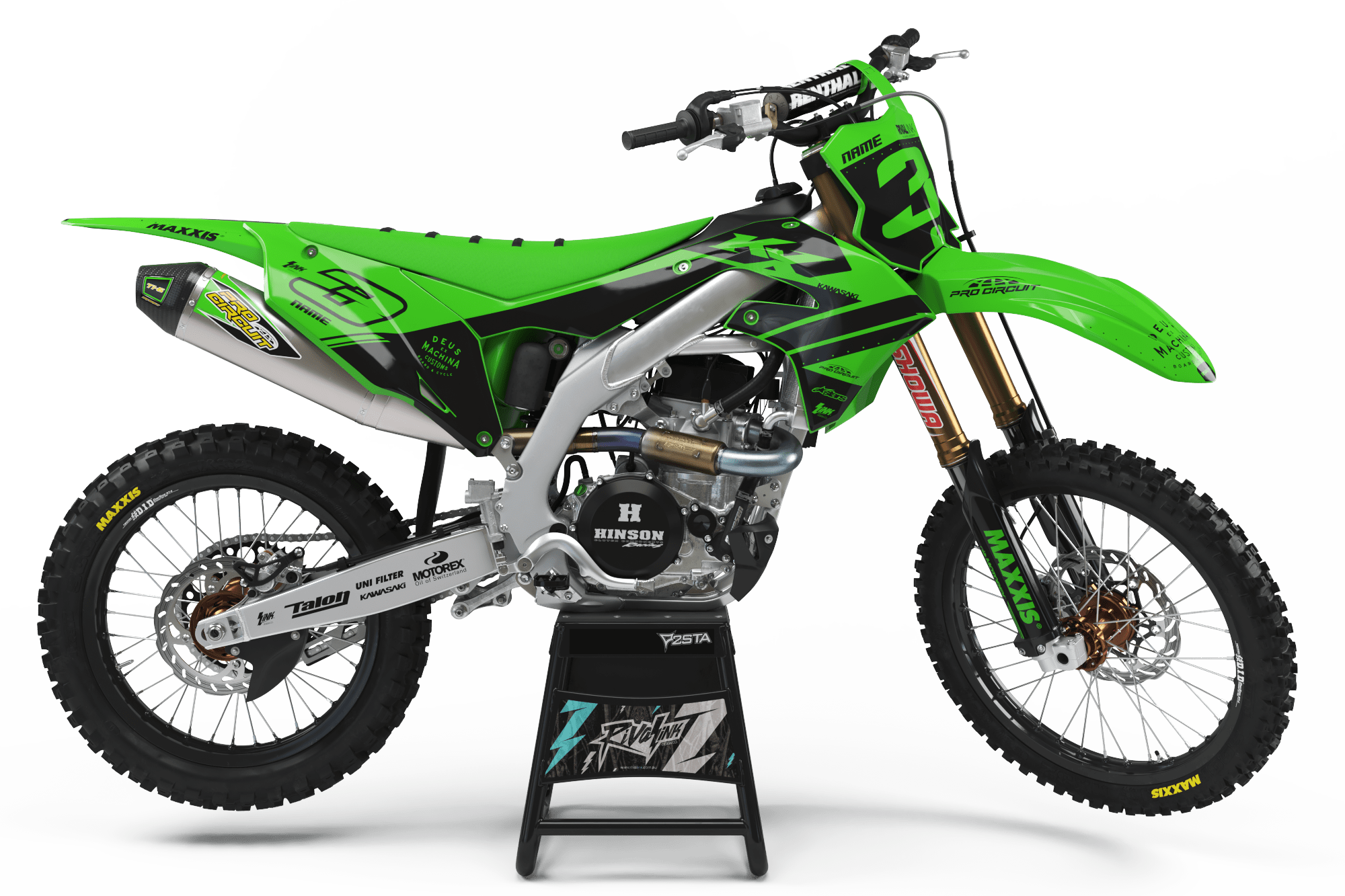 Kawasaki SECTOR GREEN Graphics Kit – Rival Ink Design Co