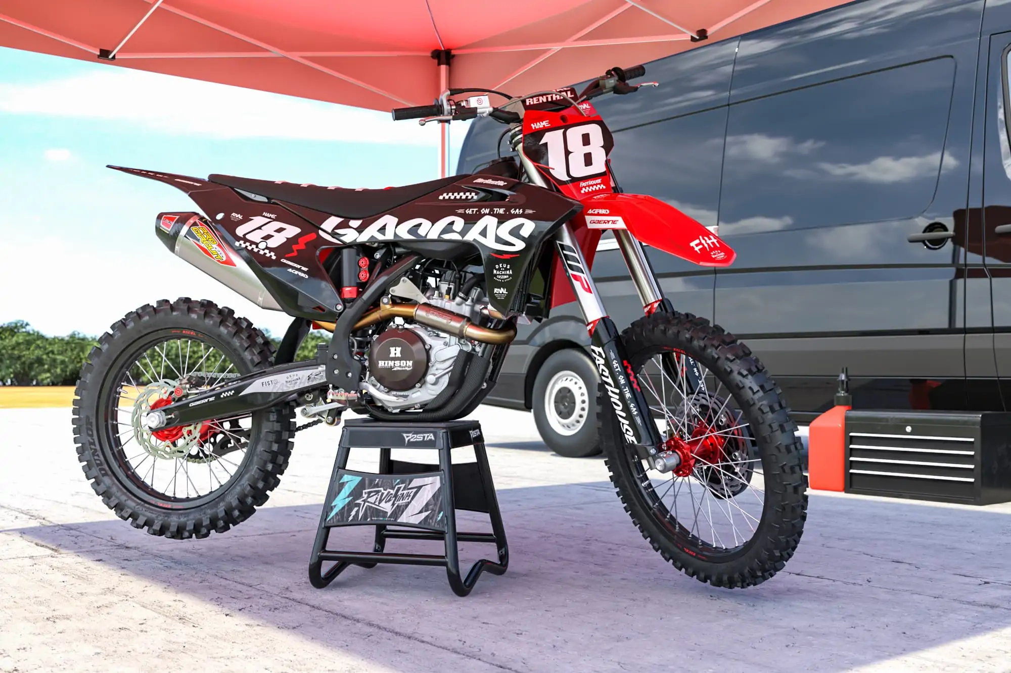 GASGAS CARTEL BLACK Graphics Kit – Rival Ink Design Co