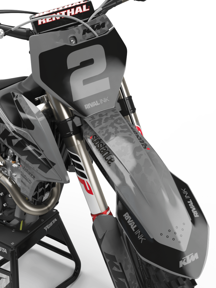 KTM LEGION GREY Graphics Kit – Rival Ink Design Co