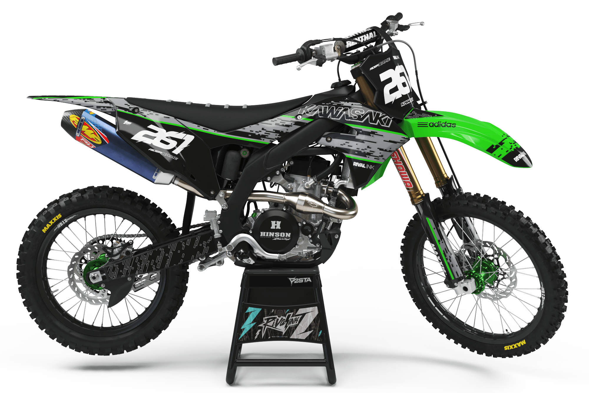 Kawasaki MICRO GREEN Graphics Kit – Rival Ink Design Co