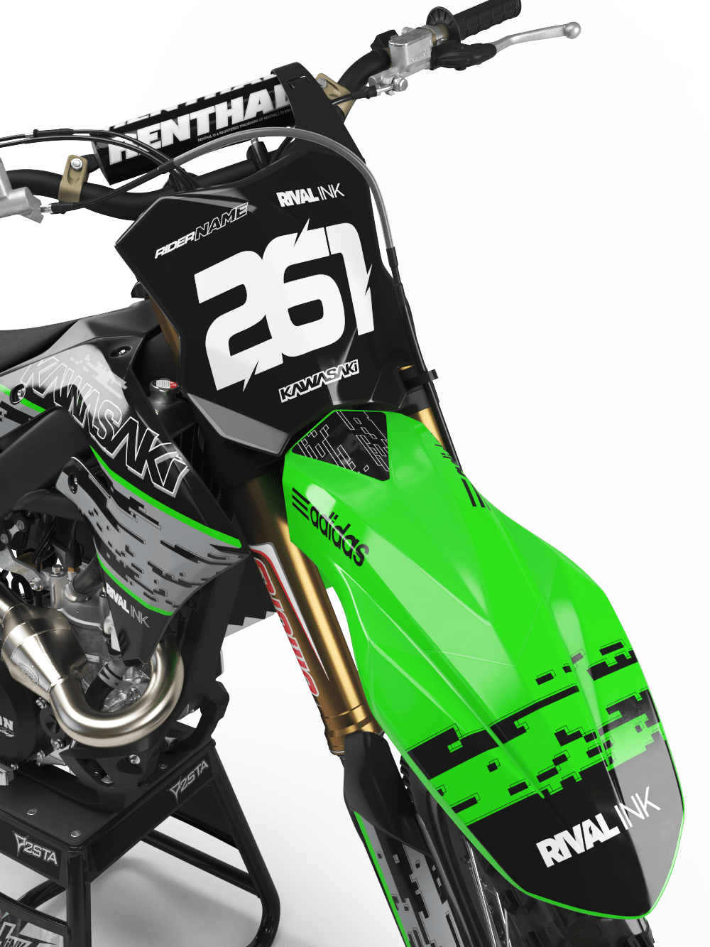 Kawasaki MICRO GREEN Graphics Kit – Rival Ink Design Co