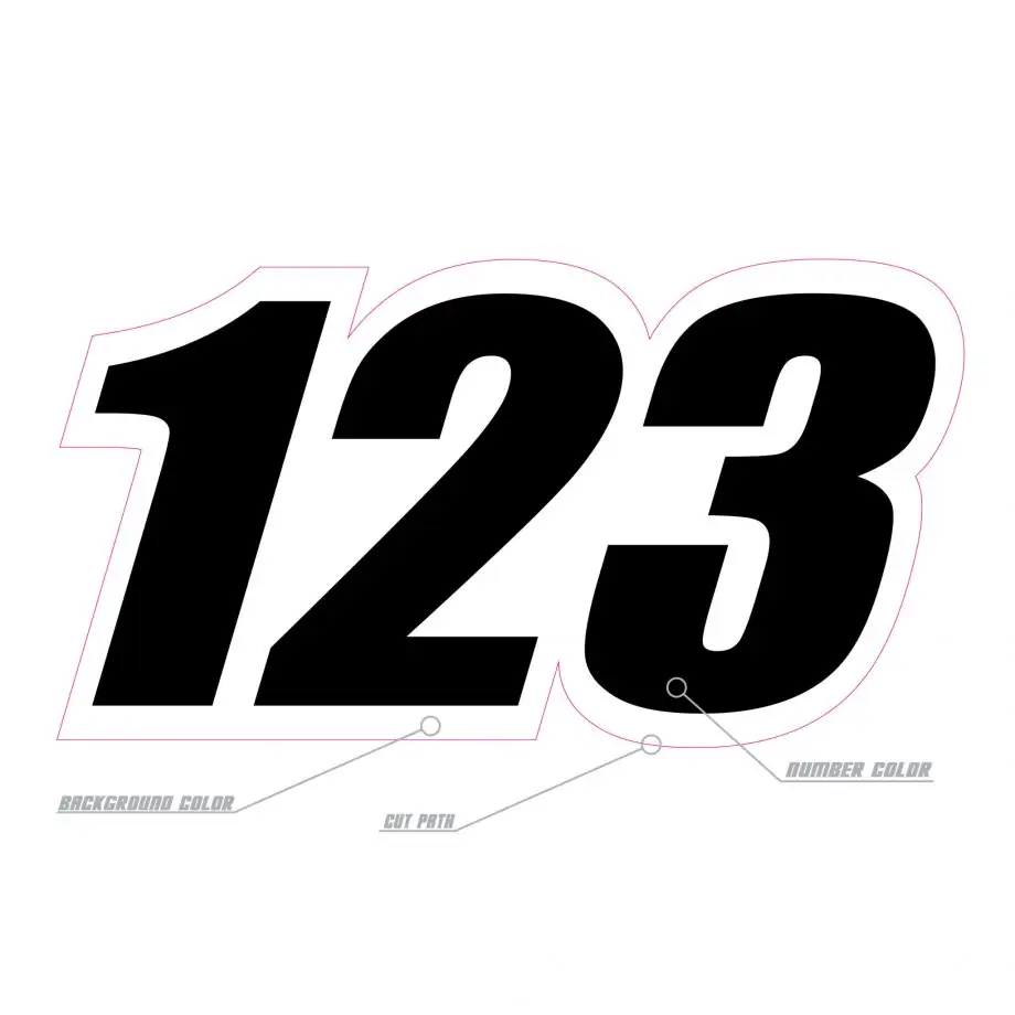 Contour Cut Numbers (3 Pack) | Rival Ink Design Co