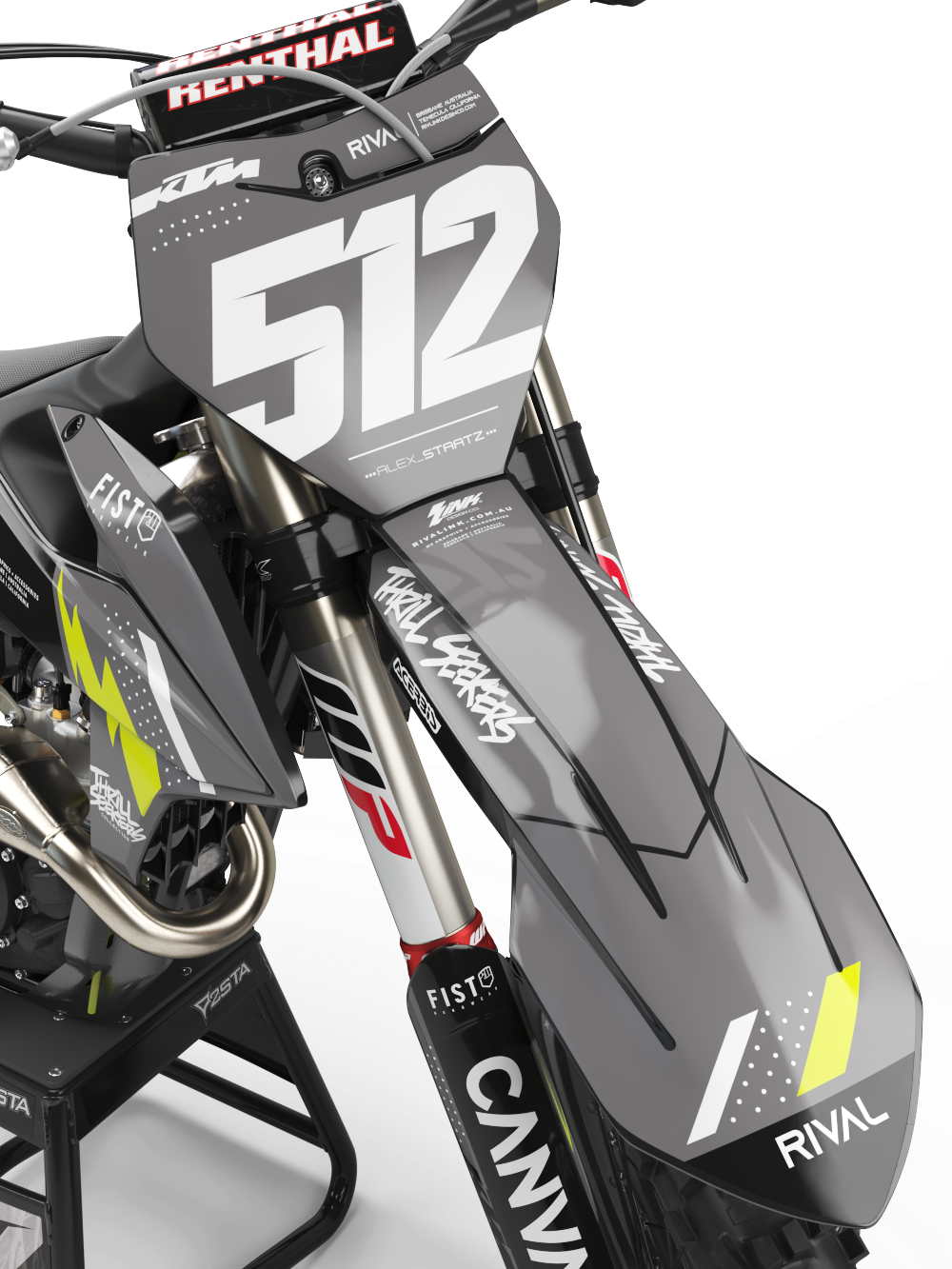 KTM CHARGE GREY Graphics Kit – Rival Ink Design Co
