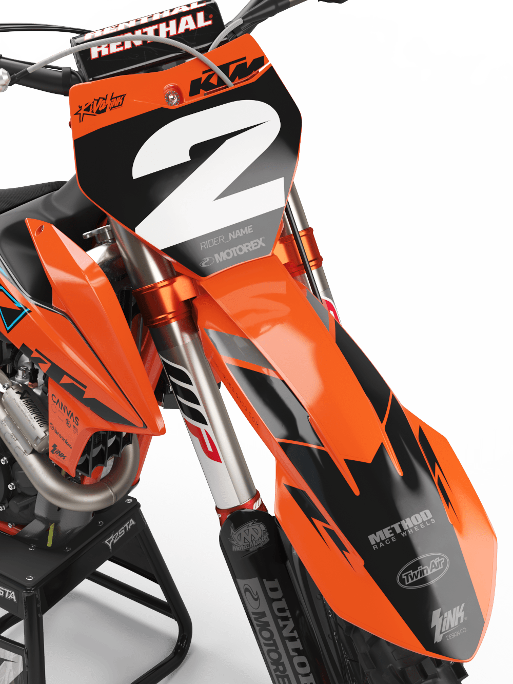 KTM TWENTY TWO BLACK Graphics Kit – Rival Ink Design Co