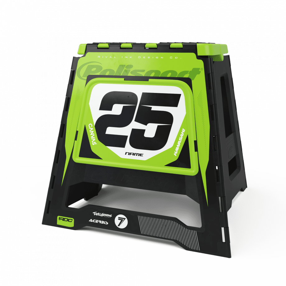 Polisport Folding Stand - PILOT Green | Rival Ink Design Co