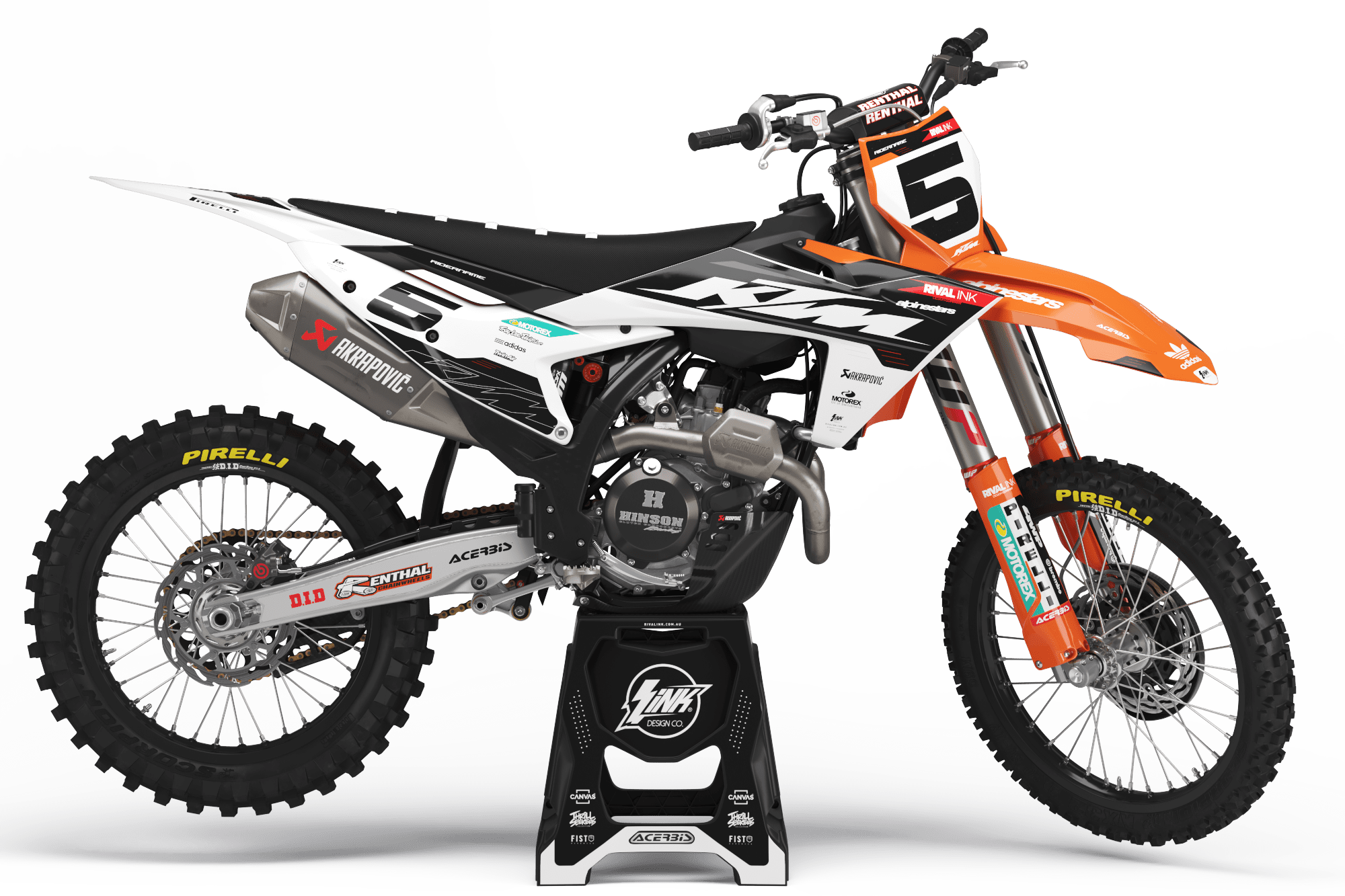 KTM EVIDENT WHITE Graphics Kit – Rival Ink Design Co