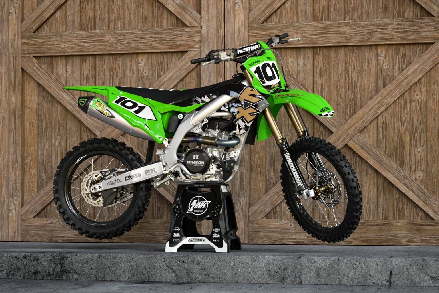 Kawasaki RETRO 96 MURDERED Graphics Kit | Rival Ink Design Co