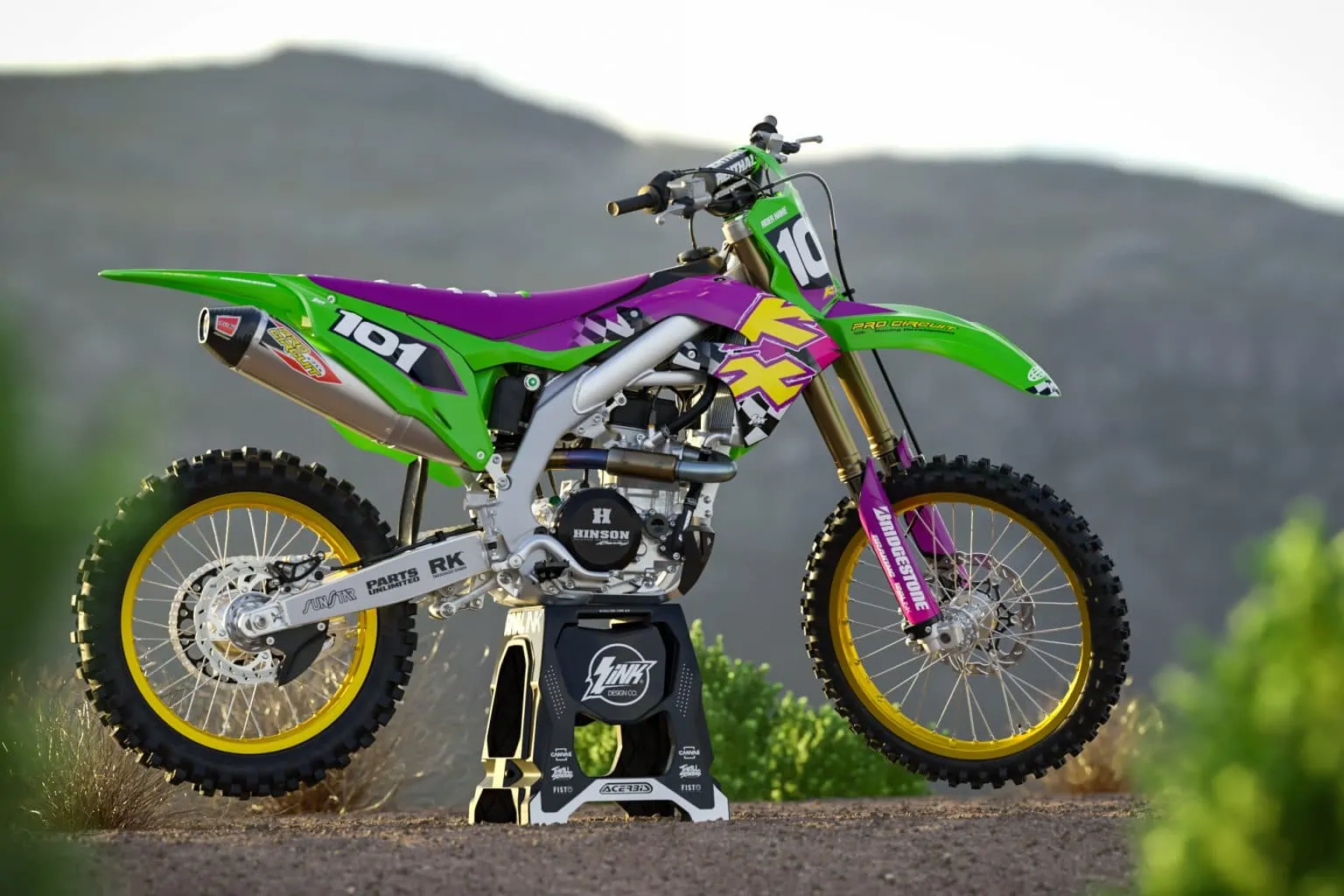 Kawasaki RETRO 96 Graphics Kit | Rival Ink Design Co