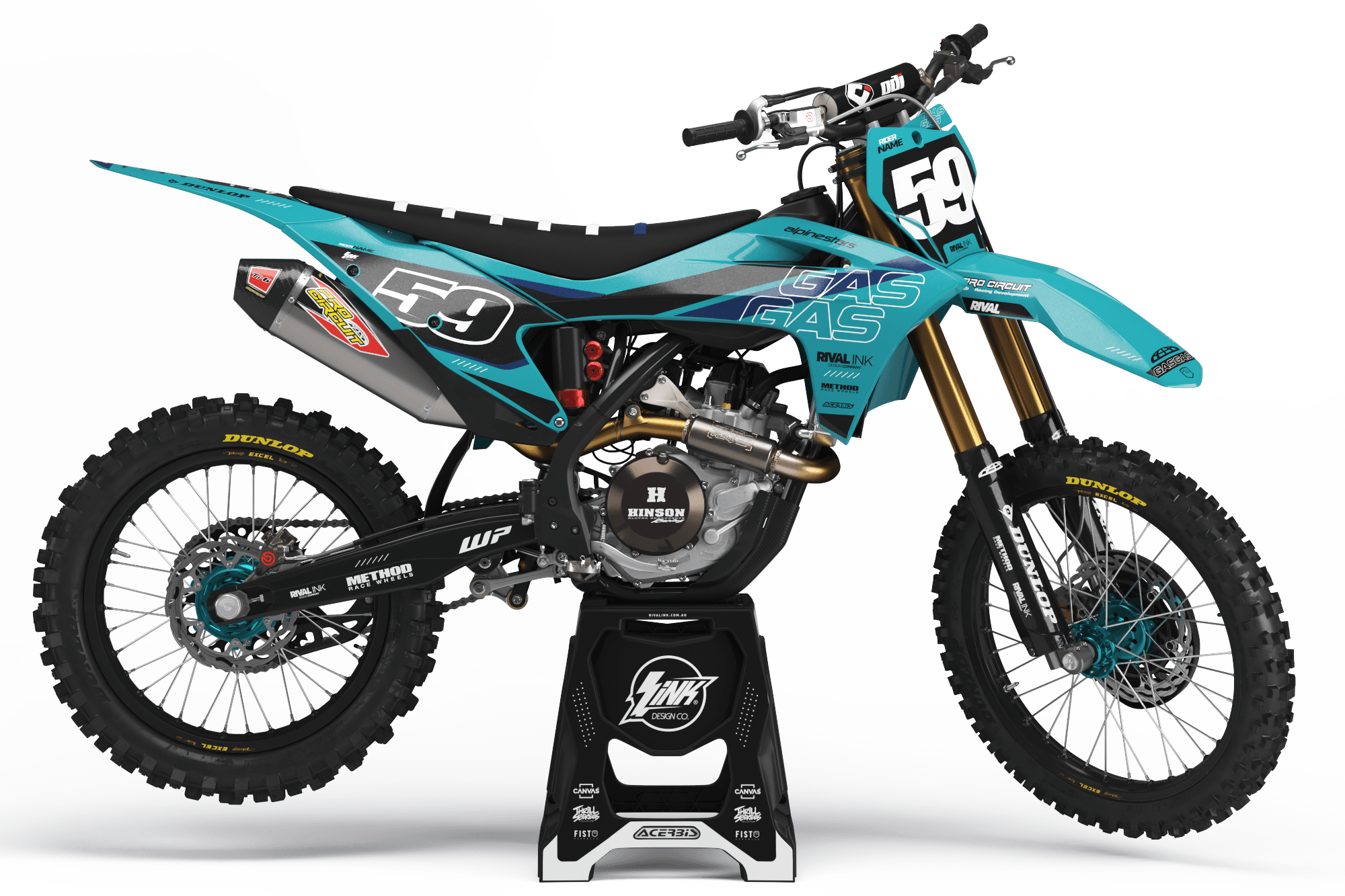 GASGAS PROFILE TEAL Graphics Kit – Rival Ink Design Co
