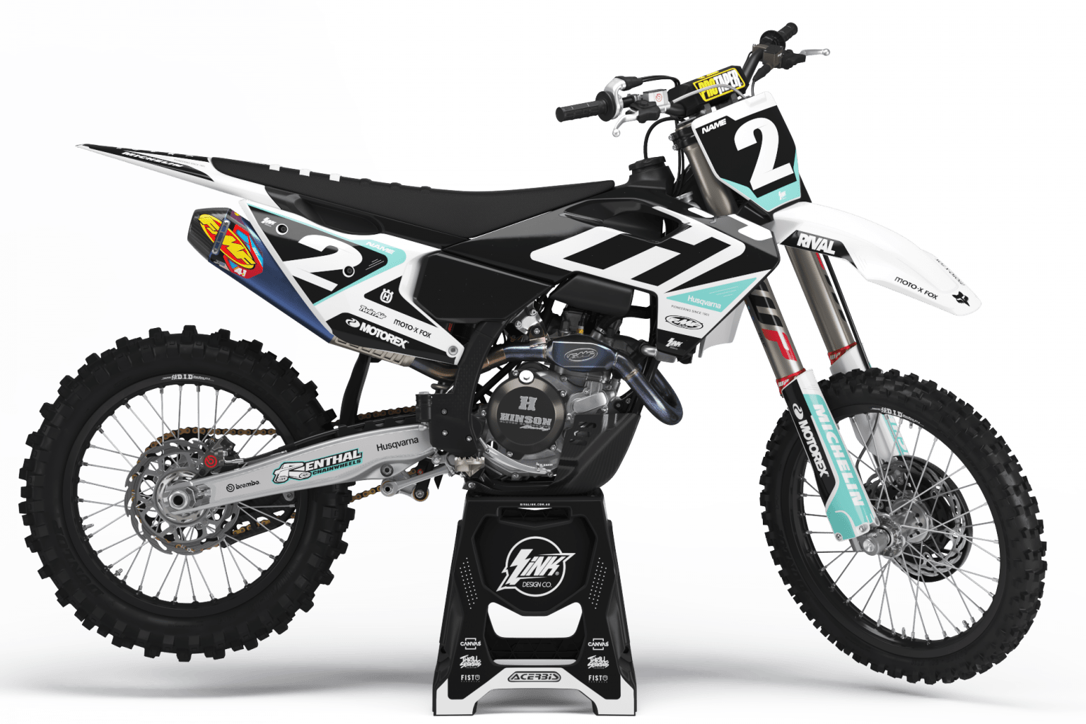 Husqvarna RETRO 02 White Graphics Kit | Rival Ink Design Co