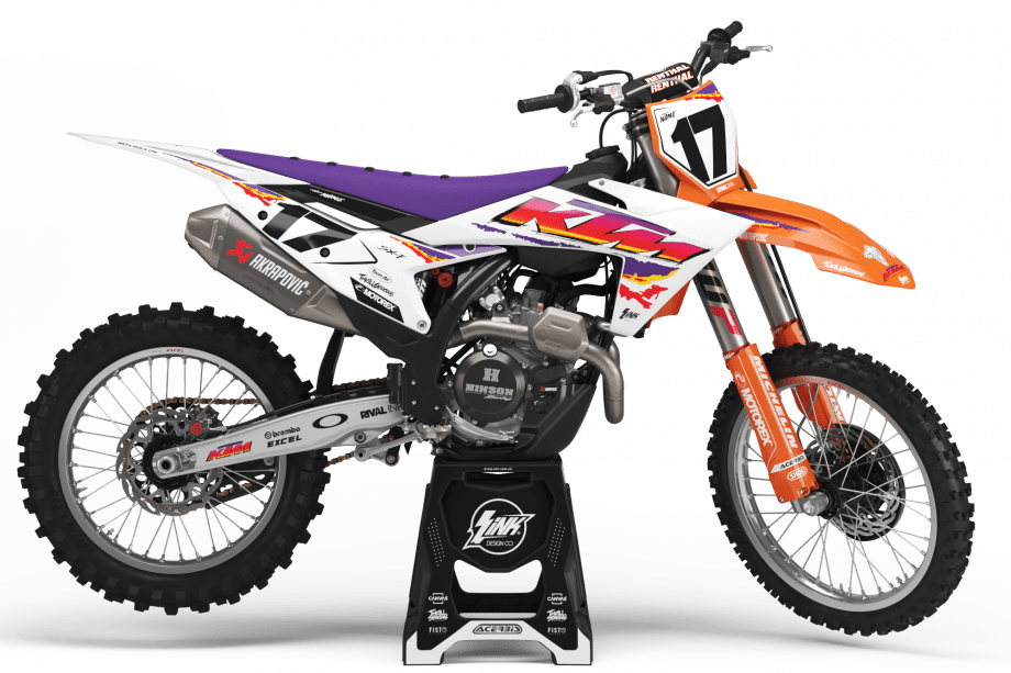 KTM RETRO 95 ORANGE Graphics Kit – Rival Ink Design Co