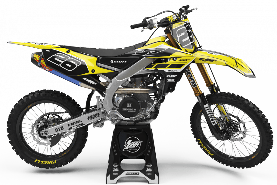 Yamaha NIMBLE YELLOW Graphics Kit | Rival Ink Design Co