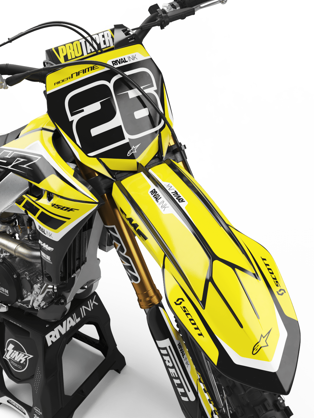 Yamaha NIMBLE YELLOW Graphics Kit – Rival Ink Design Co