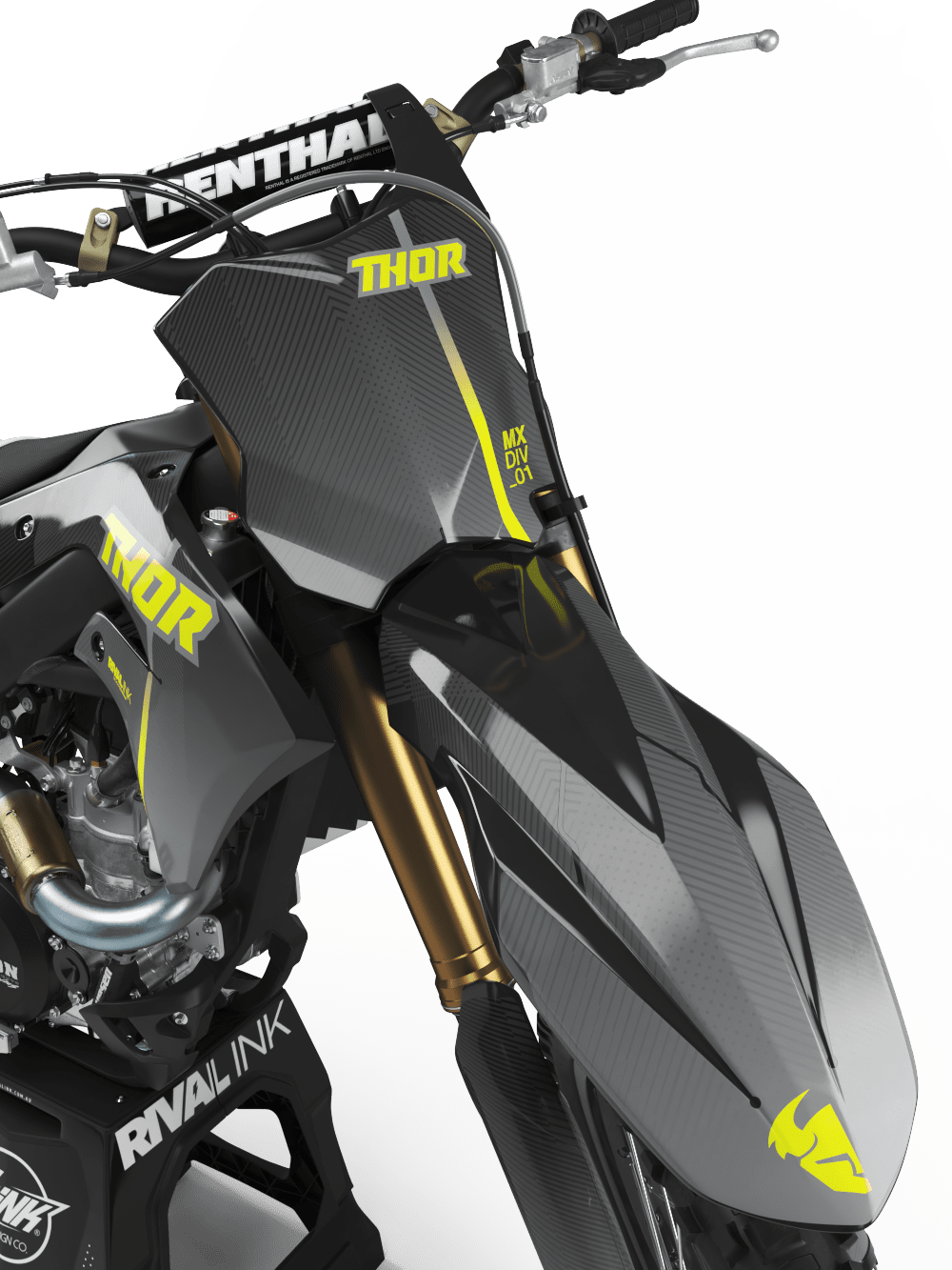 THOR TECH GREY Graphics Kit (All Bikes) – Rival Ink Design Co