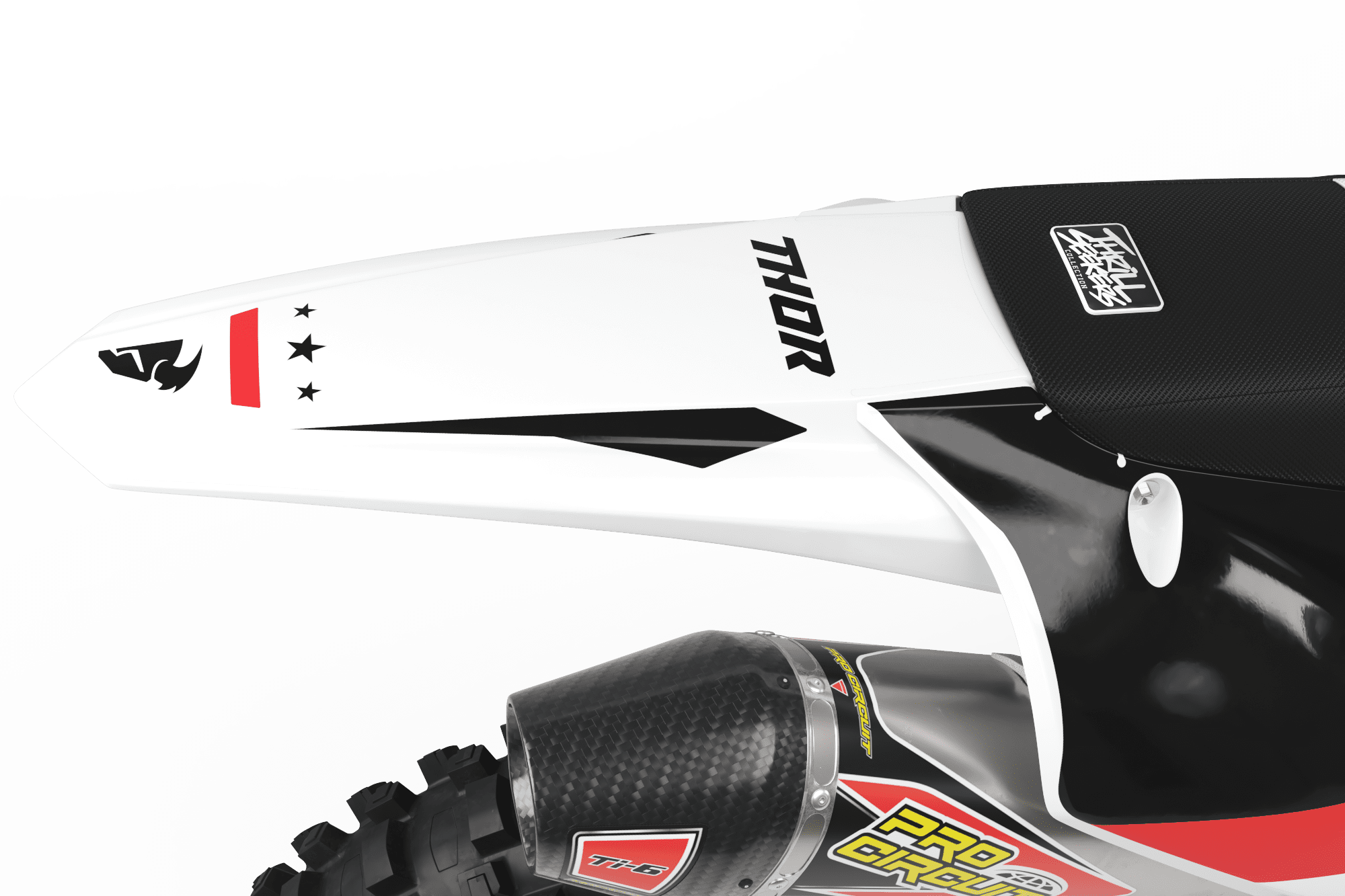 THOR DIFFER WHITE Graphics Kit (All Bikes) – Rival Ink Design Co