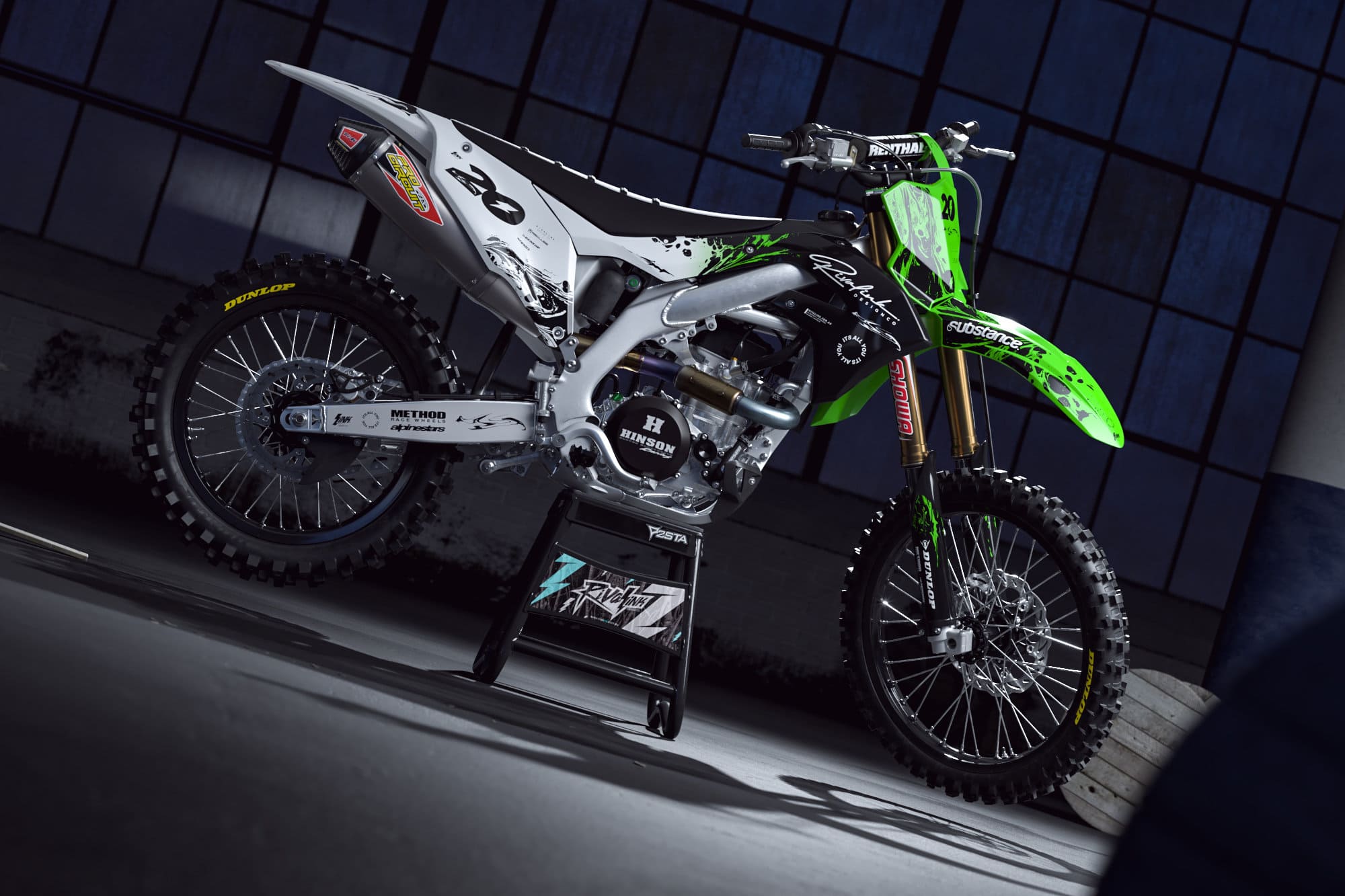 Kawasaki LIQUIDITY GREEN Graphics Kit – Rival Ink Design Co