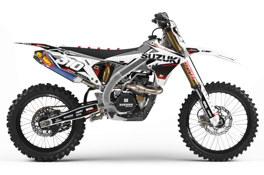 Suzuki KICKSTART WHITE Graphics Kit | Rival Ink Design Co