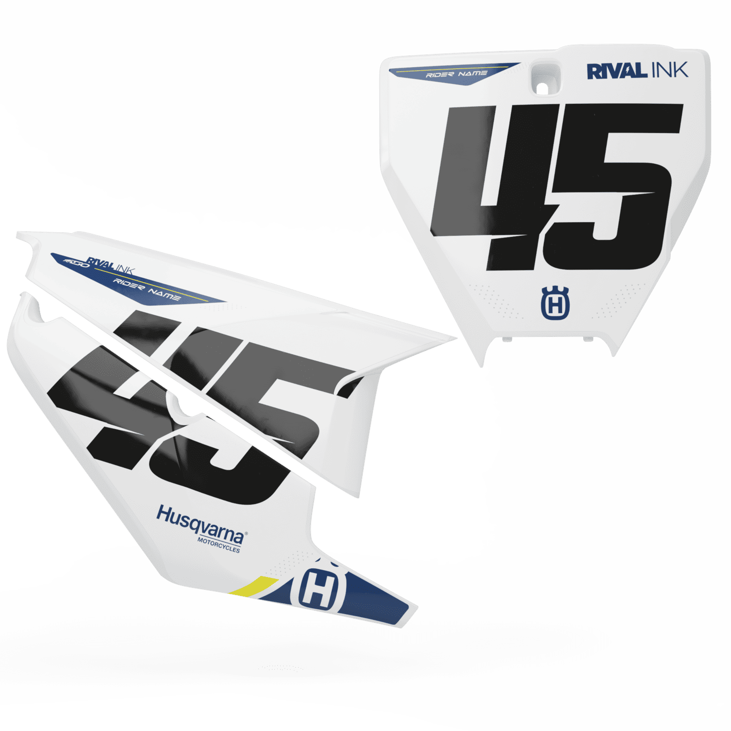 'STOCK22' NUMBER BOARD SET - HUSQVARNA | Rival Ink Design Co