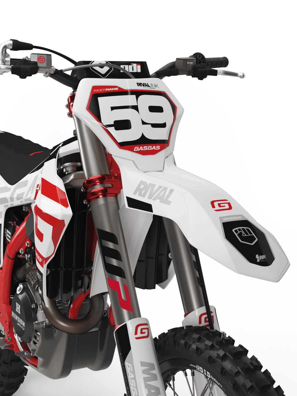 GASGAS WORKS24 WHITE Graphics Kit – Rival Ink Design Co