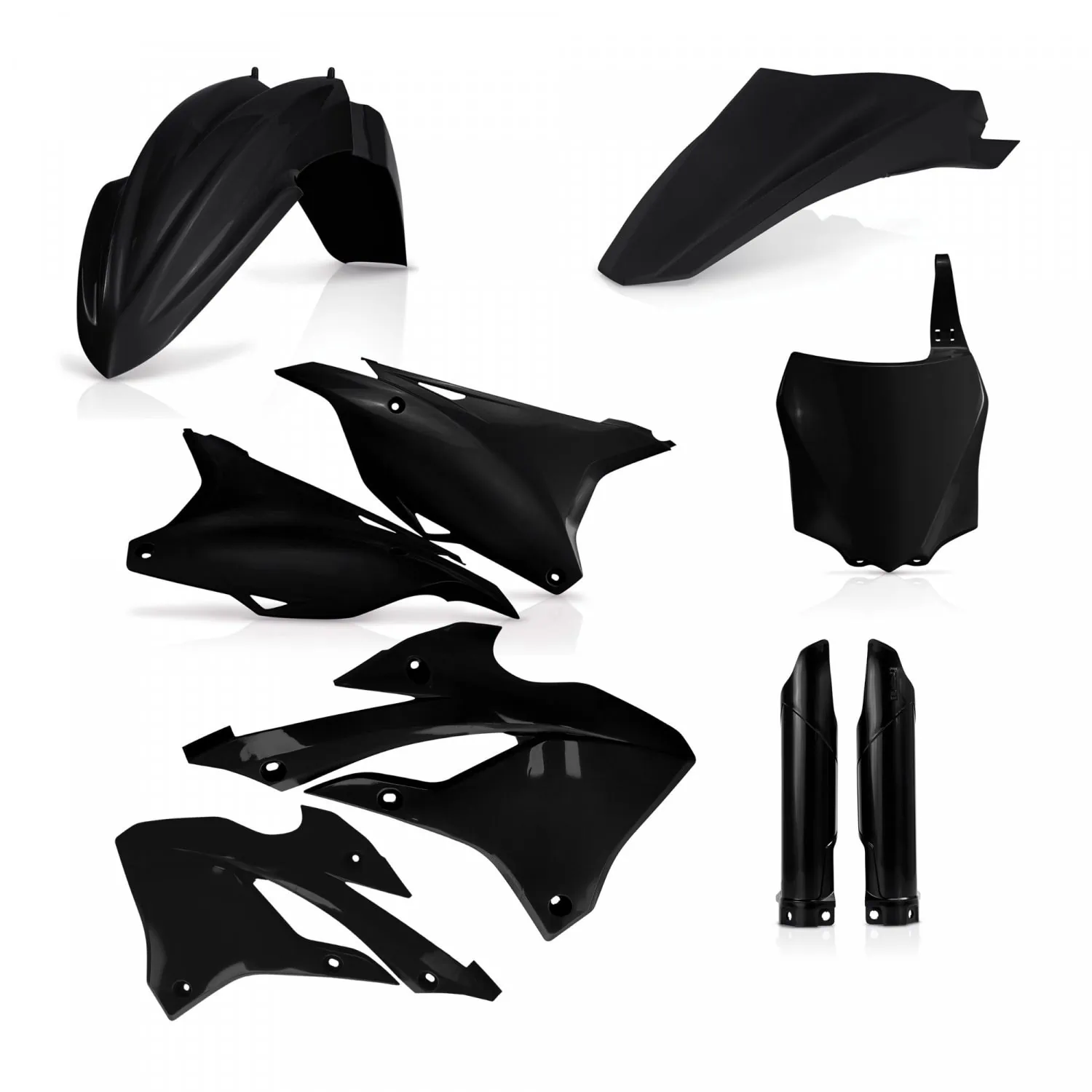 ACERBIS PLASTIC KIT KAWASAKI KX 85 22-25 BLACK | Rival Ink Design Co