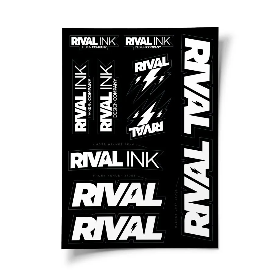 Rival Branded Sticker Sheet | Rival Ink Design Co