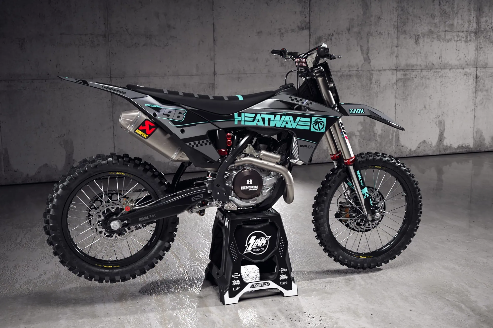 HEATWAVE RACER TEAL Graphics Kit (All Bikes) – Rival Ink Design Co