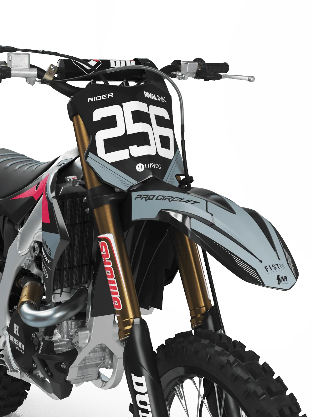 Kawasaki DOMINATE GREY Graphics Kit | Rival Ink Design Co