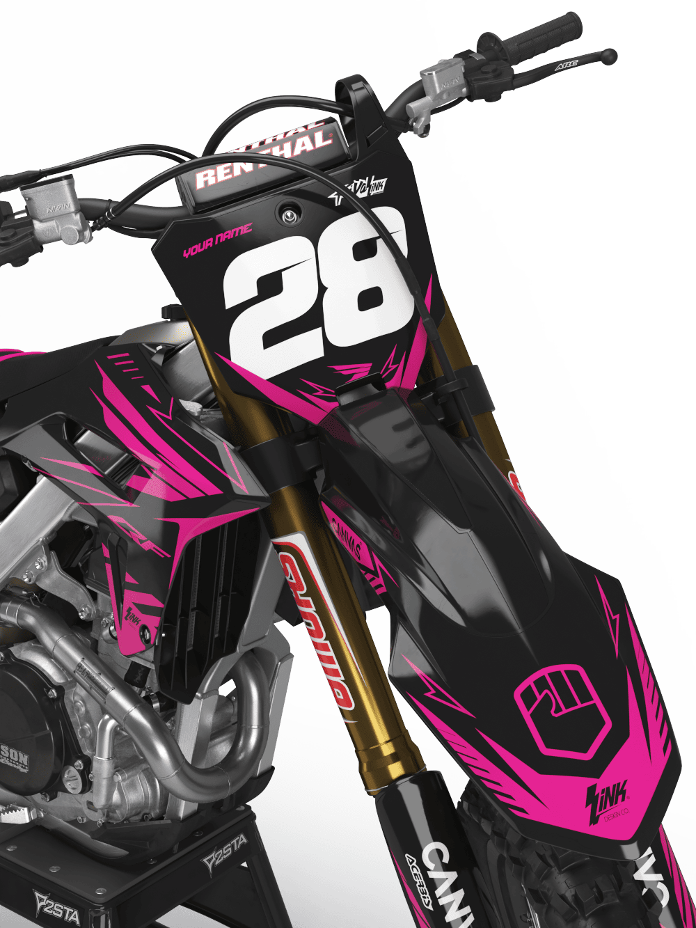 Honda HIGHLIGHTER PINK Graphics Kit – Rival Ink Design Co