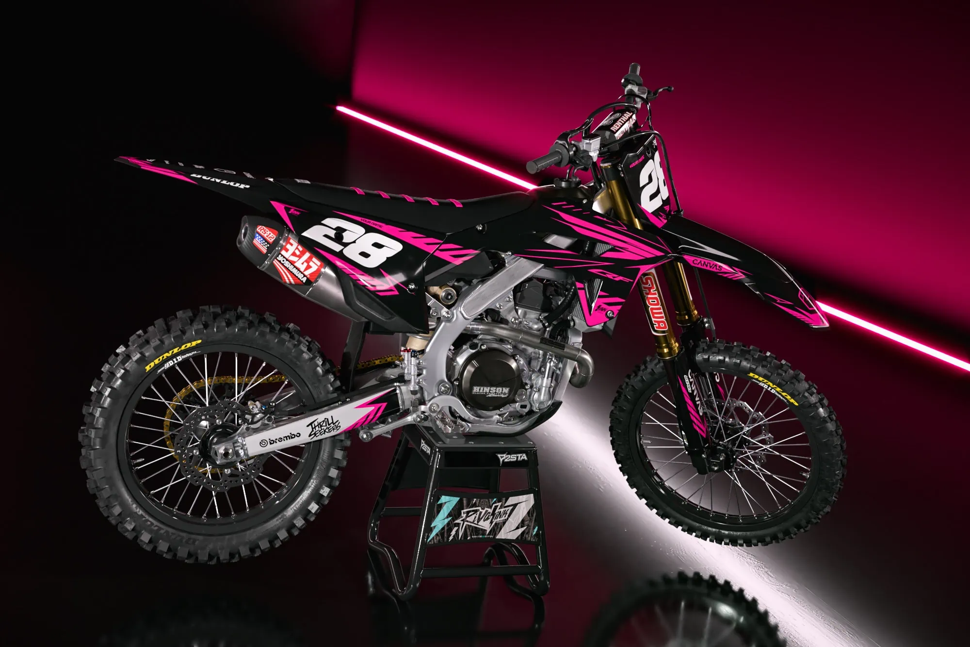 Honda HIGHLIGHTER PINK Graphics Kit – Rival Ink Design Co