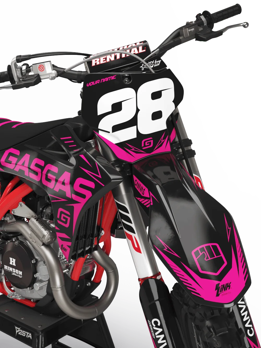 GASGAS HIGHLIGHTER PINK Graphics Kit – Rival Ink Design Co