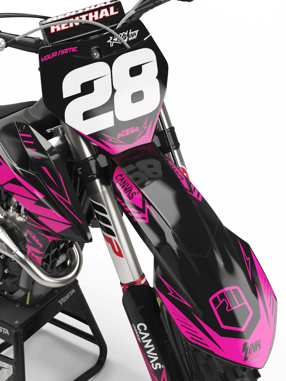 KTM HIGHLIGHTER PINK Graphics Kit – Rival Ink Design Co