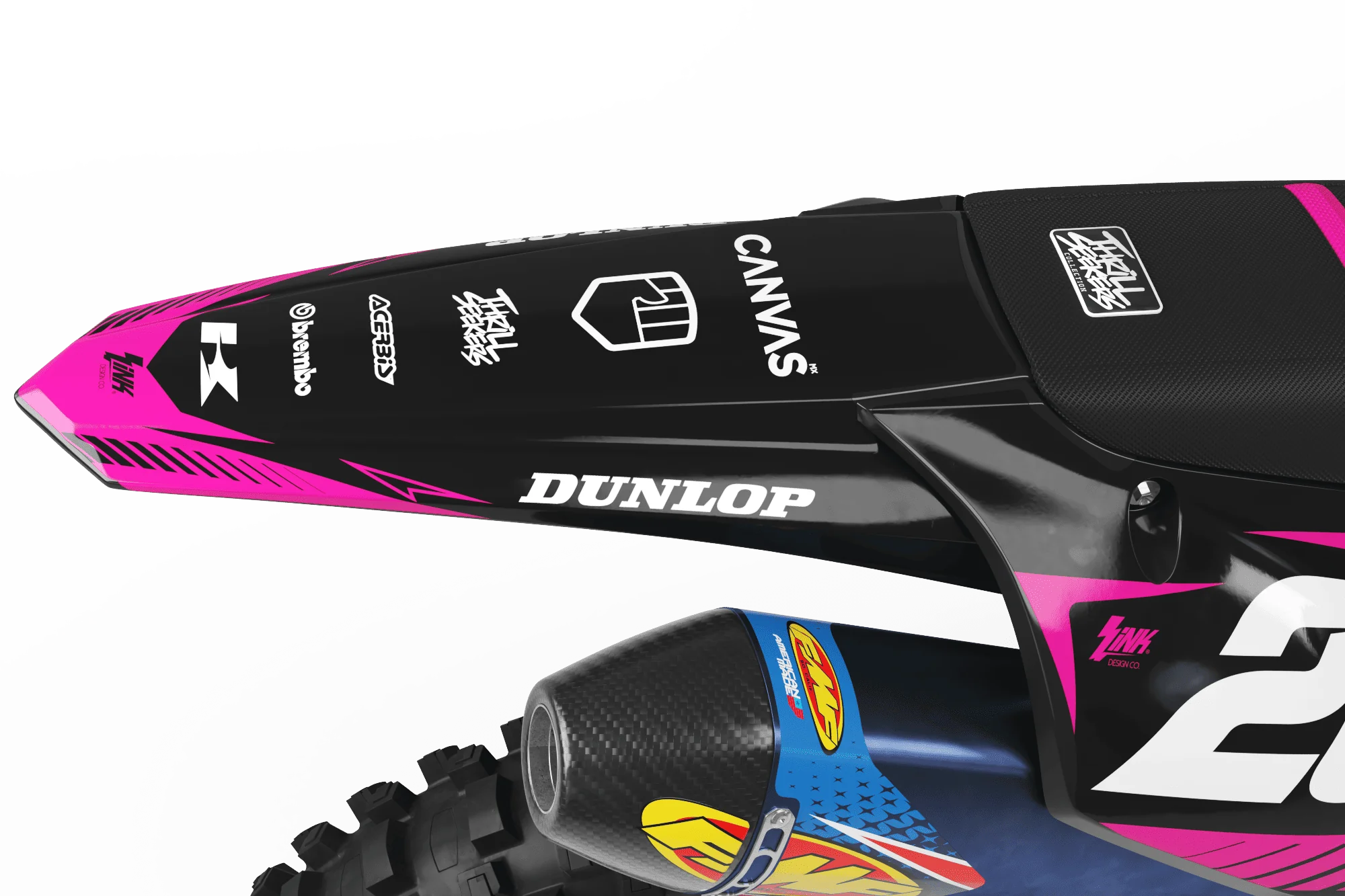 Kawasaki HIGHLIGHTER PINK Graphics Kit – Rival Ink Design Co