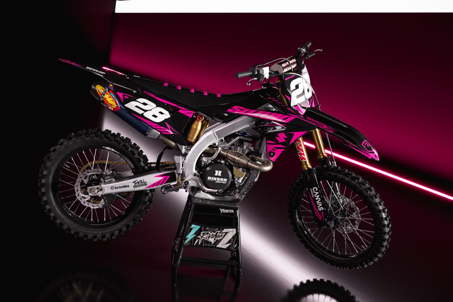 Suzuki HIGHLIGHTER PINK Graphics Kit | Rival Ink Design Co