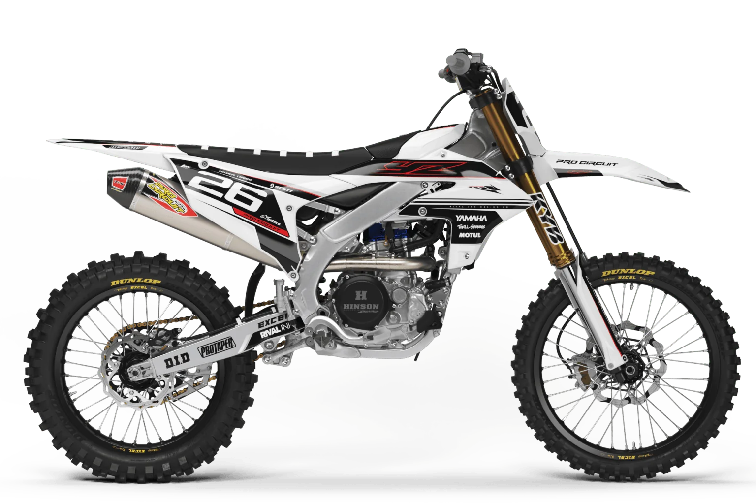 Yamaha FRENZY WHITE Graphics Kit | Rival Ink Design Co