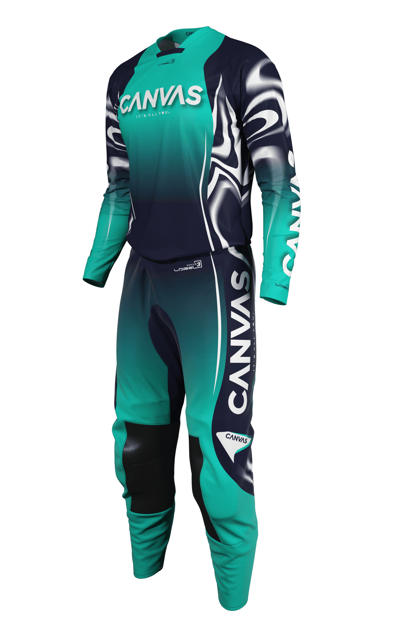 Label Series 3 Custom MX Gear - Teal | Rival Ink Design Co