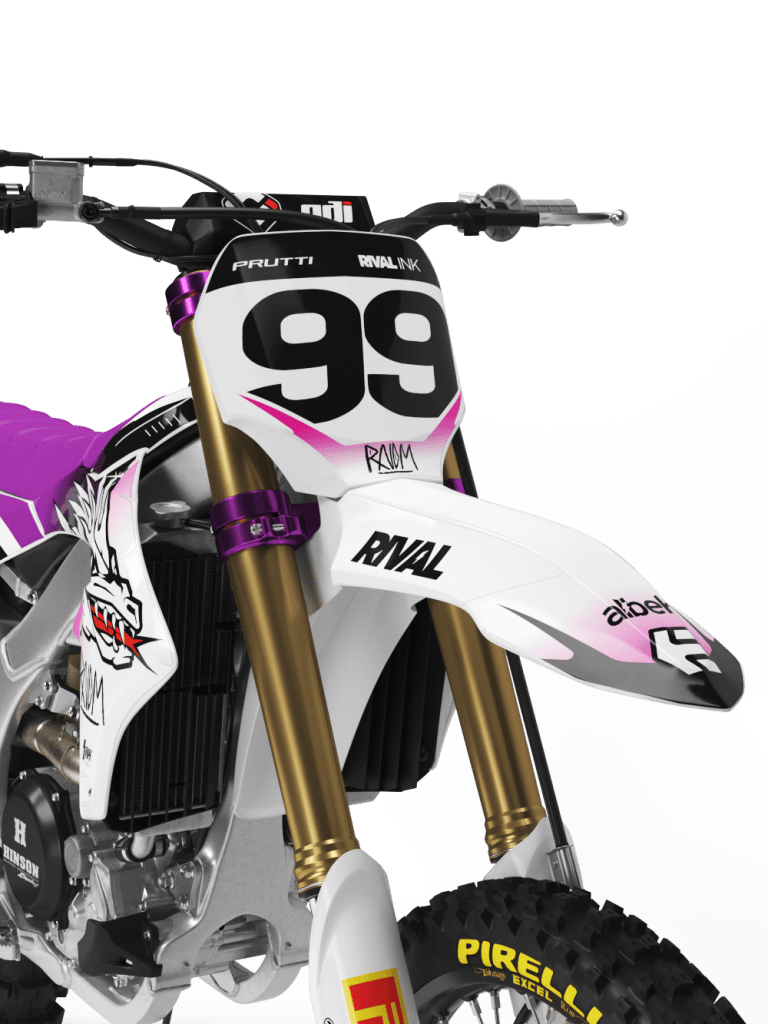 PRUTTI YOT WHITE Graphics Kit (All Bikes) | Rival Ink Design Co
