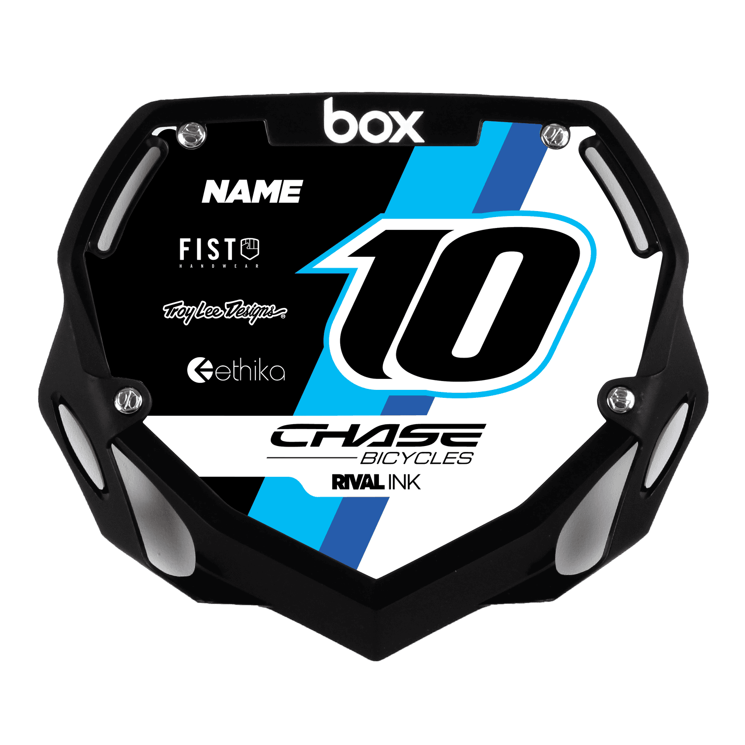 BOX Custom BMX Plate BLAZE BLUE | Rival Ink Design Co