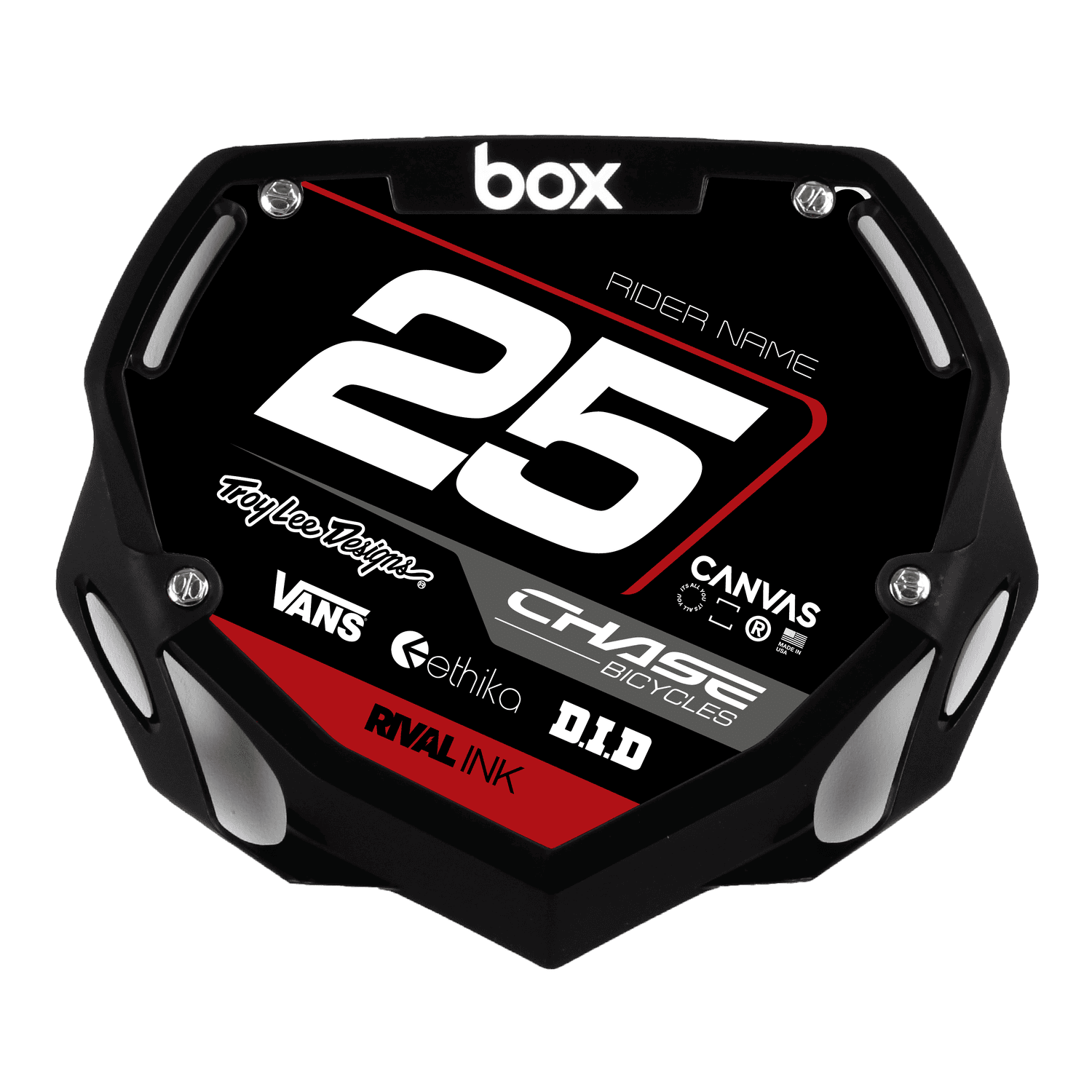 BOX Custom BMX Plate SKEW RED | Rival Ink Design Co