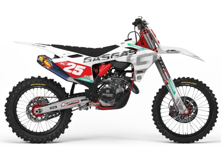 GASGAS STOCK 25 WHITE Graphics Kit | Rival Ink Design Co