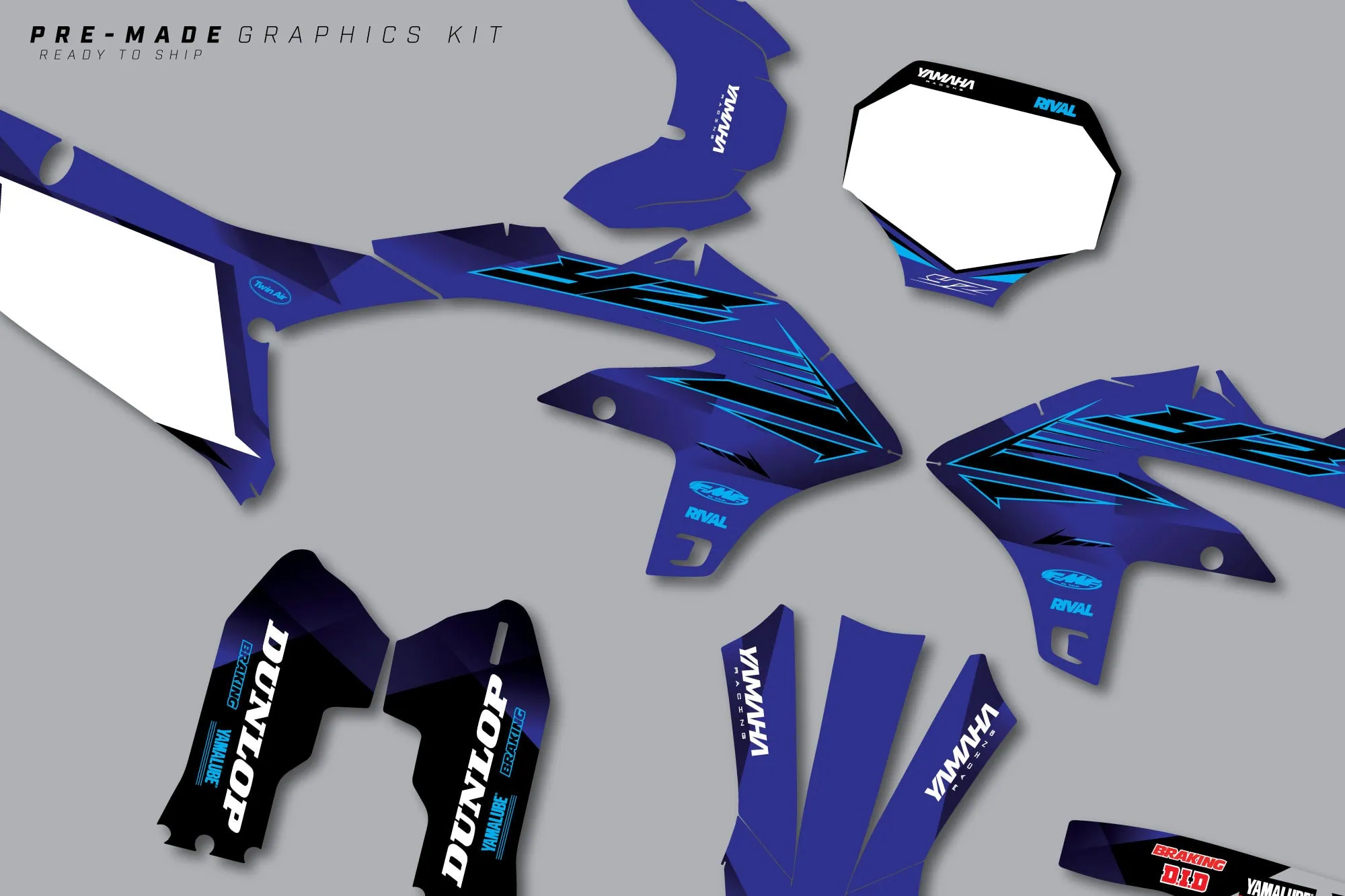 YAMAHA YZ250F 24-25 YZ450 23-25 Factory Pre-Made Graphics Kit | Rival ...