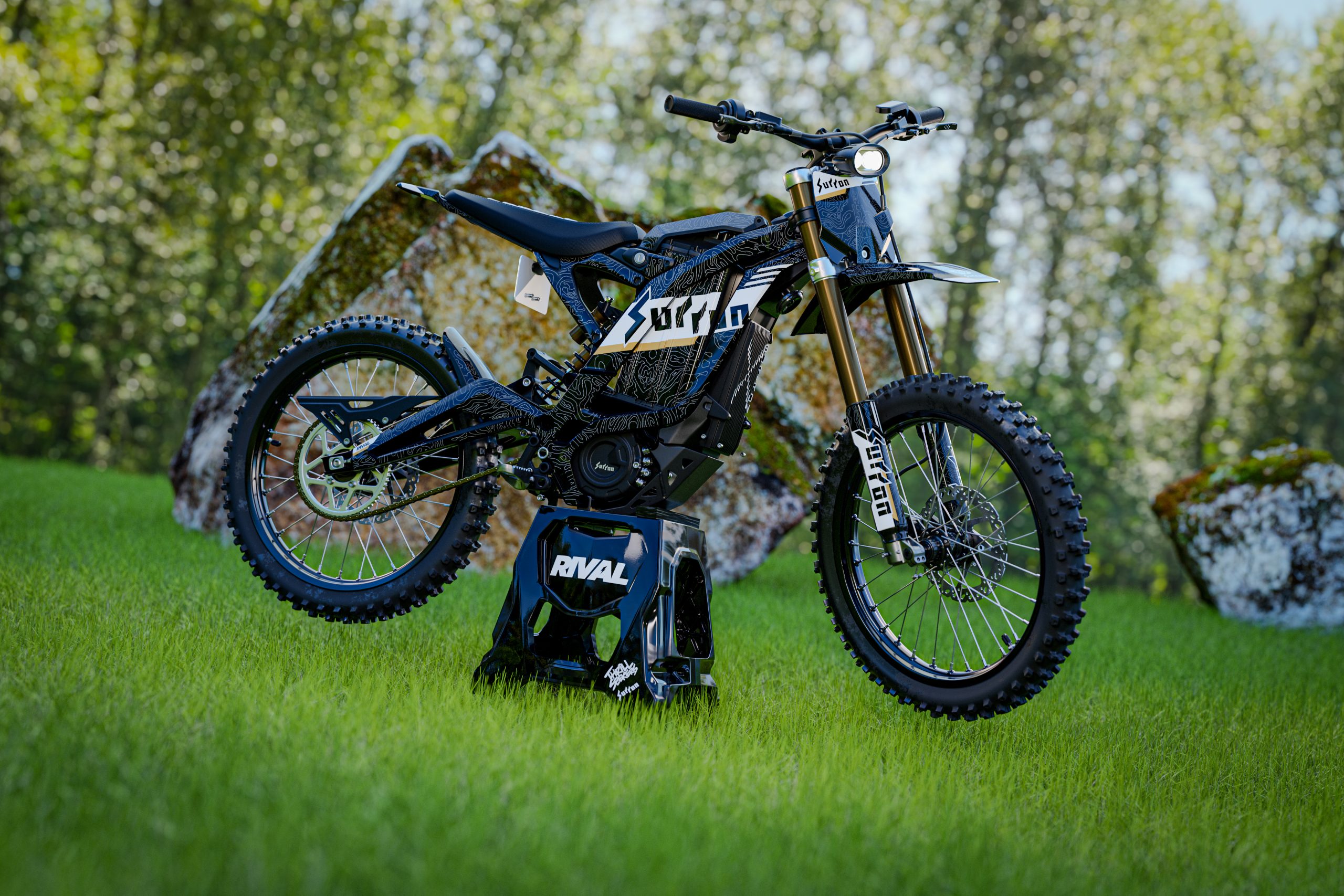 Surron E-Bike GEO BLACK Graphics Kit | Rival Ink Design Co